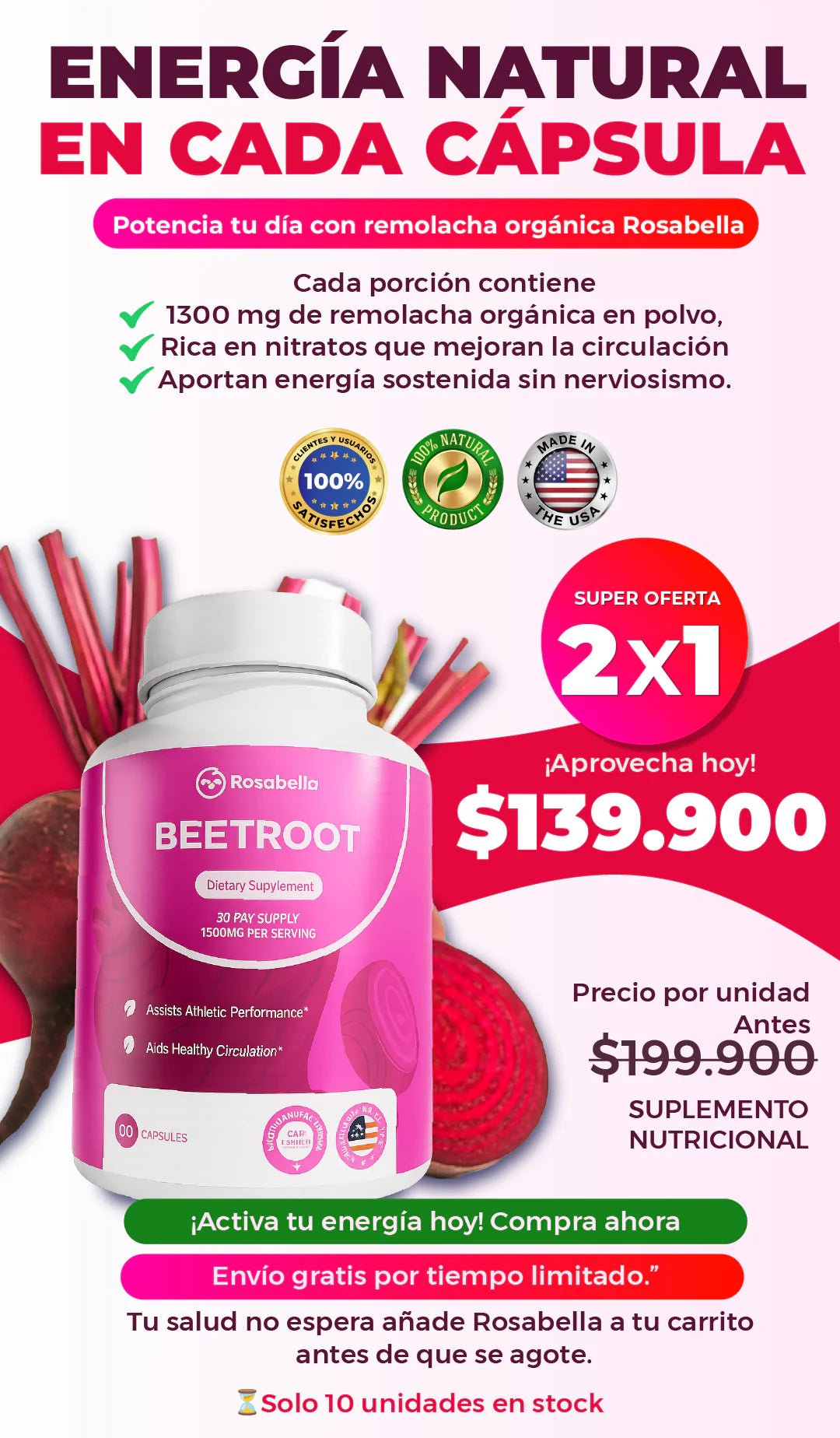 Rosabella Beetroot™ 2X1 IMPORTADO 🇺🇸 – Compra Confort